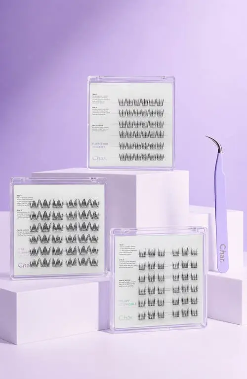 CHAR COSMETICS Purrfectly Pixie Paw Collection Pre-glued Reusable Lashes With Curved Tweezer