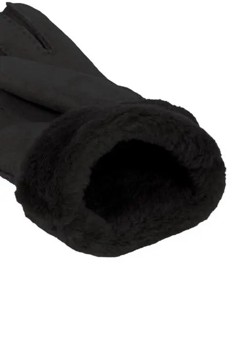 KESSLER Hand-sewn Premium Lamb Fur Gloves - Black