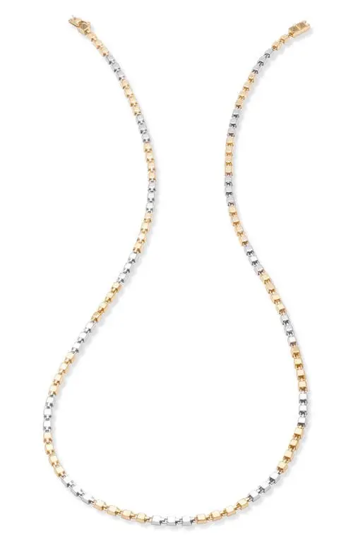 EDDIEBORGO Cadence Two-tone Link Necklace - Silver/gold