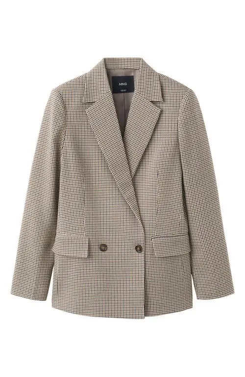 Mango Charlott Micro Houndstooth Check Blazer