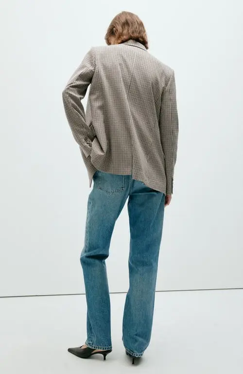 Mango Charlott Micro Houndstooth Check Blazer