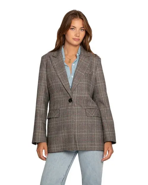 BELLE & BLOOM Paris Grid Single Breasted Blazer