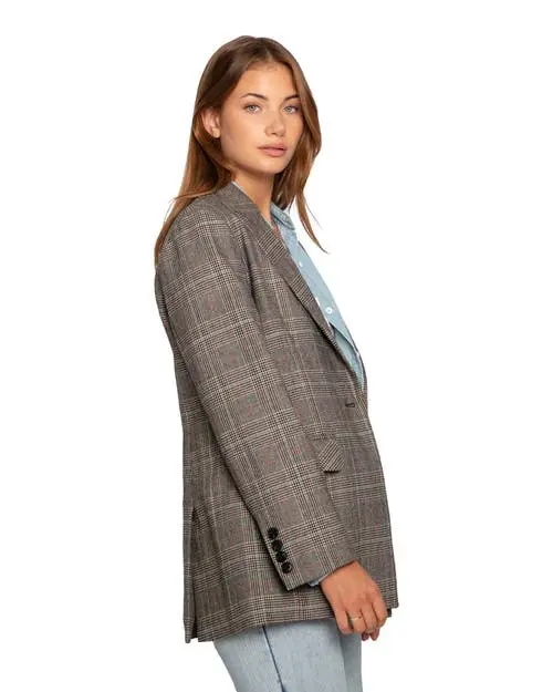 BELLE & BLOOM Paris Grid Single Breasted Blazer