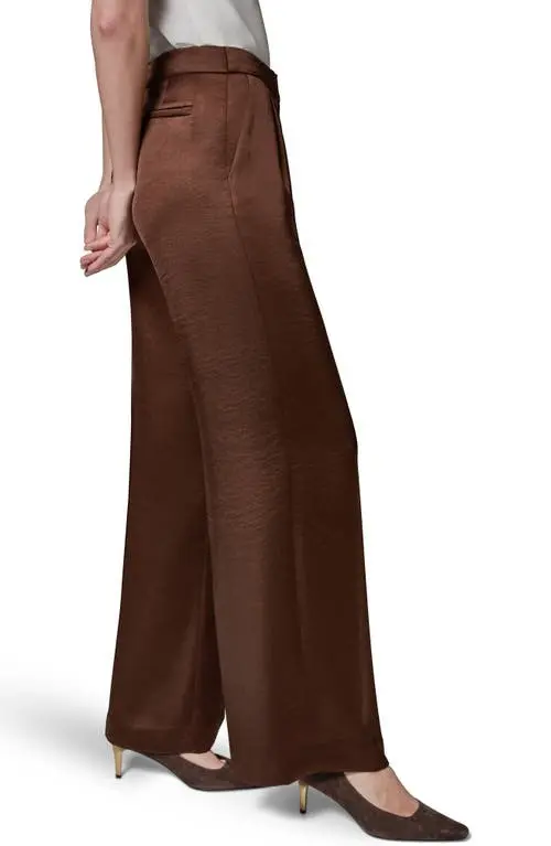 Donna Karan New York High Waist Wide Leg Pants - Canyon
