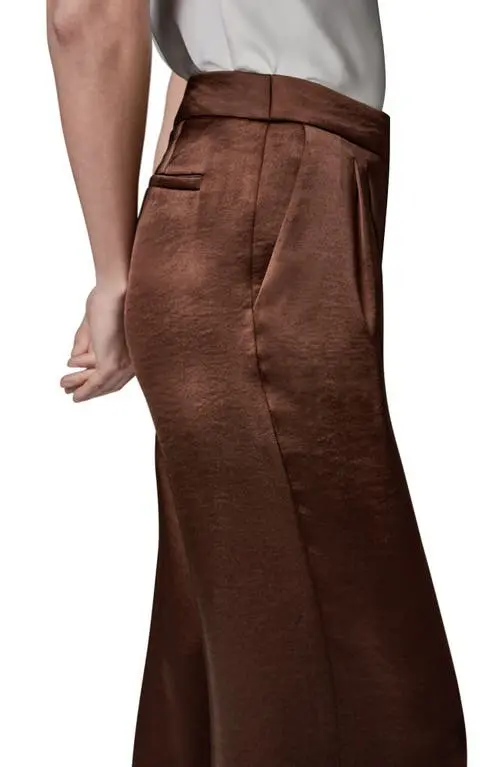 Donna Karan New York High Waist Wide Leg Pants - Canyon