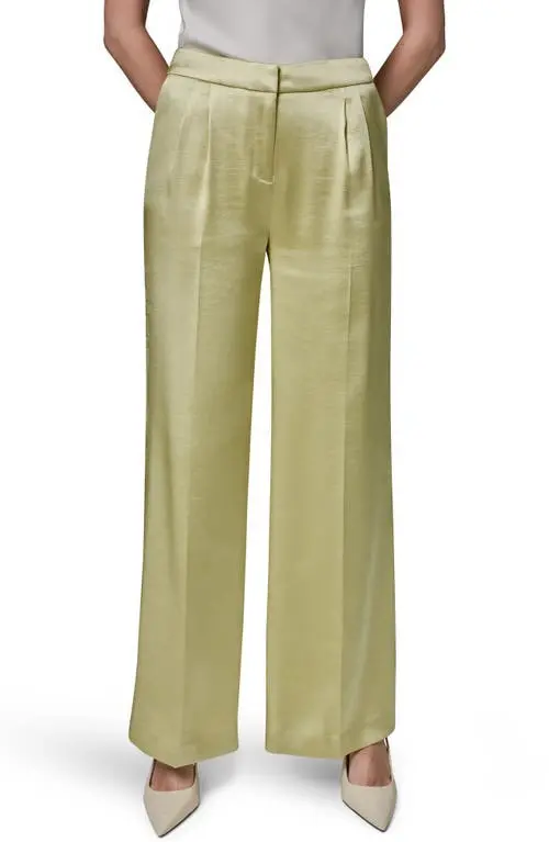 Donna Karan New York High Waist Wide Leg Pants - Citrus