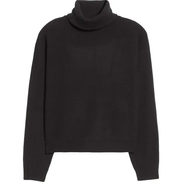 Vince Wool & Cashmere Turtleneck Sweater - Black