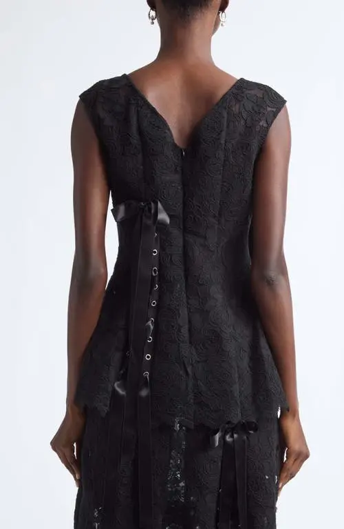 Simone Rocha Unraveling Ribbon Portrait Top