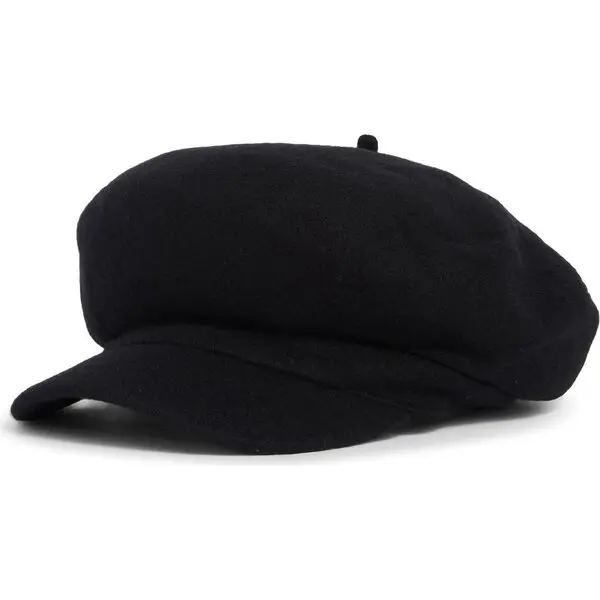 Treasure & Bond Wool Blend Newsboy Cap - Black