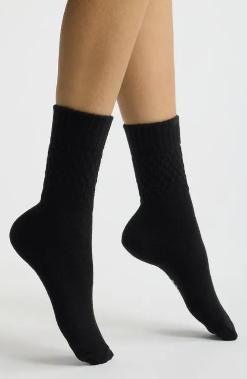 Hue Bubbled Boot Socks - Black