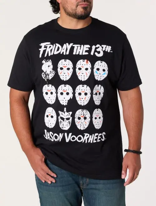 TRUE NATION BY DXL Big & Tall Friday The 13th Graphic Tee - Black