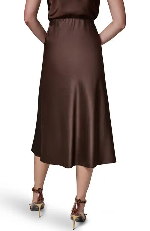 Donna Karan New York Bias Cut Satin Midi Skirt