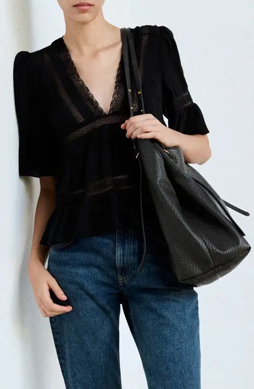 Mango Lou Lace Detailed Top