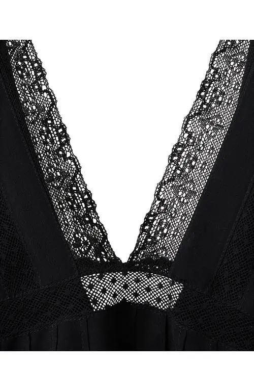 Mango Lou Lace Detailed Top
