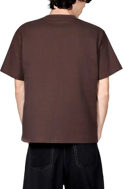 PLEASURES Slip Heavyweight Cotton T-shirt - Brown