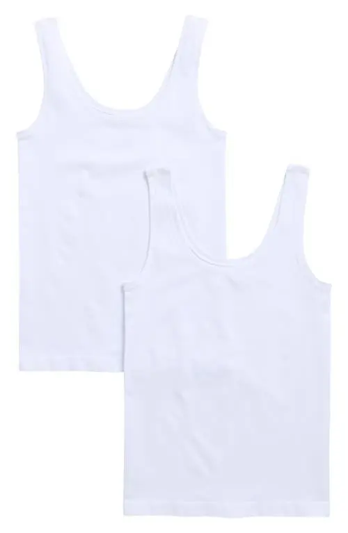 Nordstrom Seamless Assorted 2-pack Layering Tanks - White