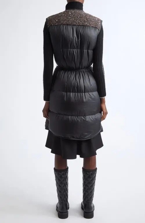 Moncler Figurative Wool Blend Tweed Vest