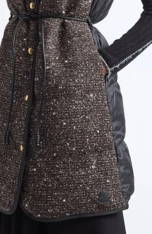Moncler Figurative Wool Blend Tweed Vest