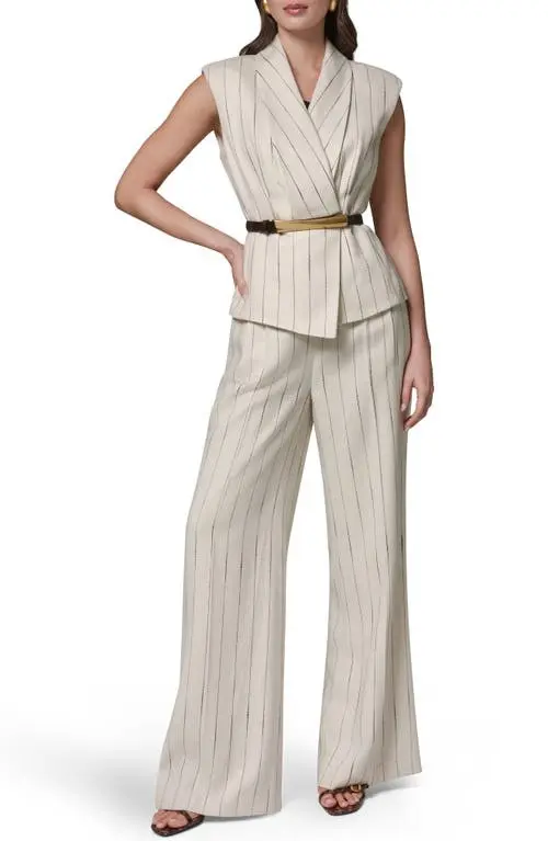 Donna Karan New York Sleeveless Belted Vest