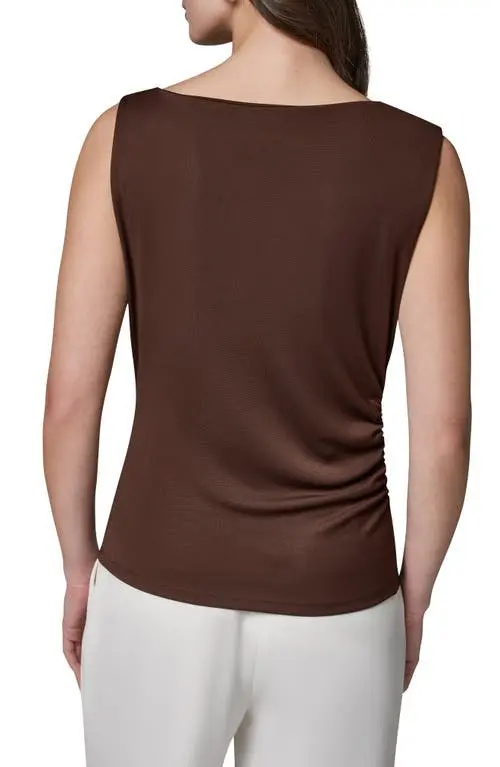 Donna Karan New York Ruched Asymmetric Sleeveless Top