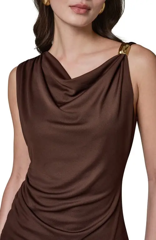 Donna Karan New York Ruched Asymmetric Sleeveless Top