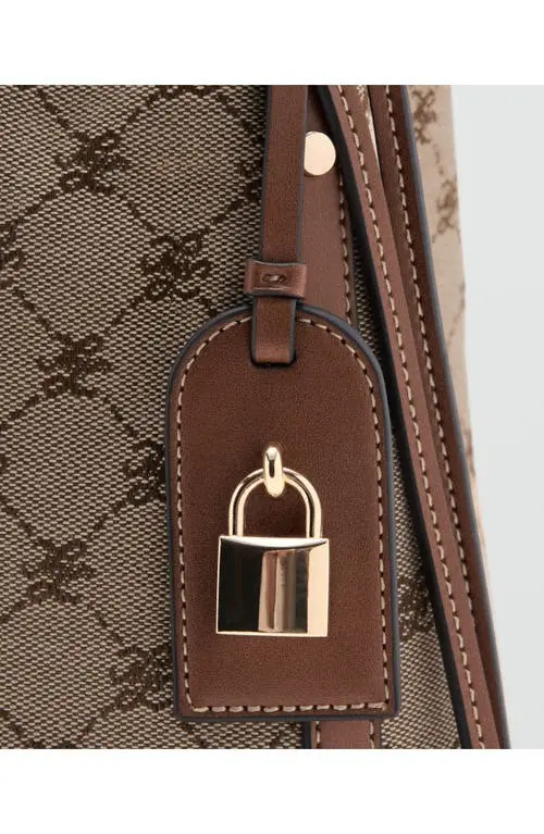 Mango Jacquard Faux Bucket Bag