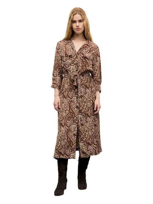 Gerard Darel Cyra 3/4 Sleeve Midi Shirt Dress