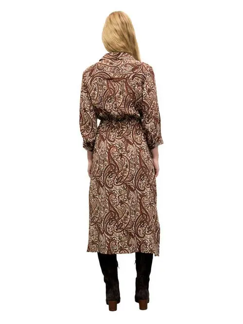 Gerard Darel Cyra 3/4 Sleeve Midi Shirt Dress