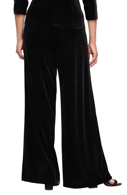 Alex Evenings Stretch Velvet Palazzo Pants