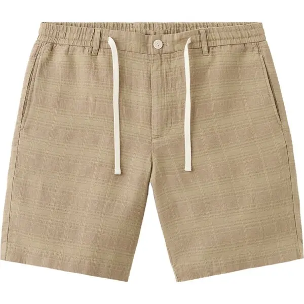 Mango Linen & Cotton Drawstring Bermuda Shorts