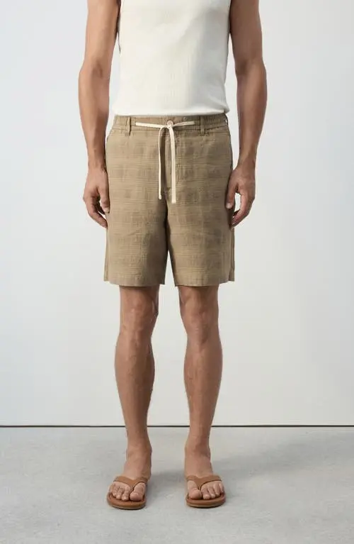 Mango Linen & Cotton Drawstring Bermuda Shorts