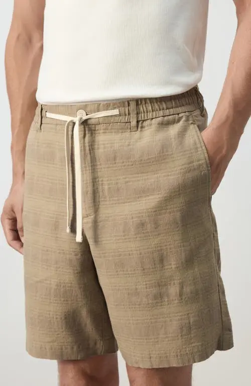 Mango Linen & Cotton Drawstring Bermuda Shorts