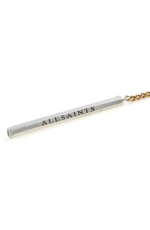 ALLSAINTS Mixed Metal Bar Threader Earrings