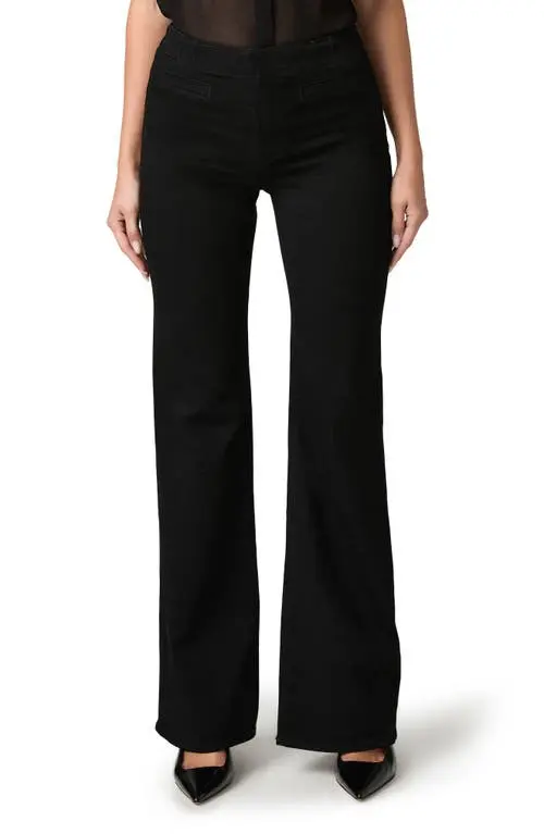 Paige Sofia High Waist Wide Leg Jeans - Black Shadow