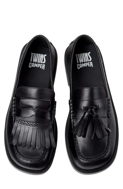 Camper Don Twins Leather Loafer - Black
