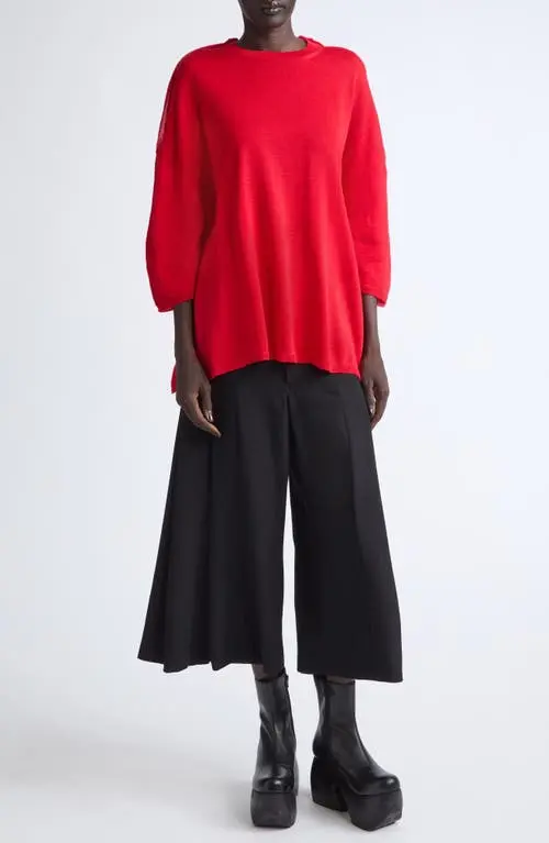 Comme Des Garçons 12 Gauge Acrylic And Wool Sweater - Red