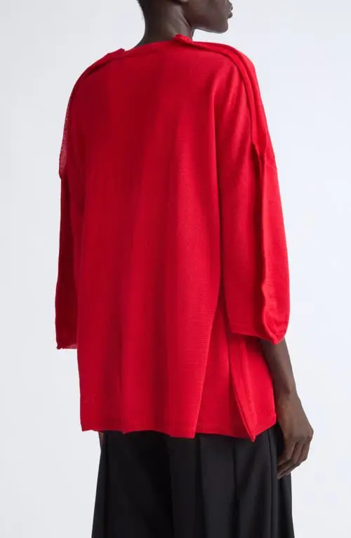 Comme Des Garçons 12 Gauge Acrylic And Wool Sweater - Red