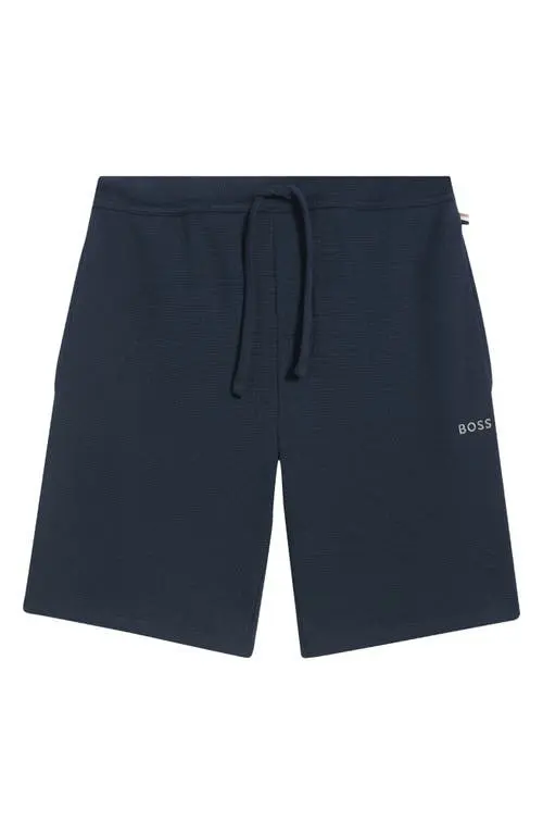 BOSS Waffle Knit Shorts - Dark Blue