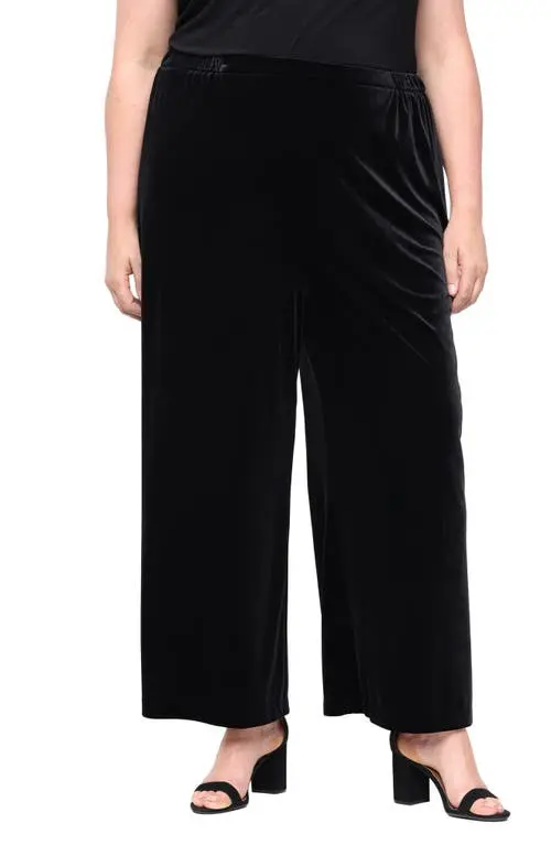 Alex Evenings Stretch Velvet Palazzo Pants