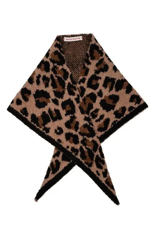 FRANCES VALENTINE Leopard Triangle Scarf - Multi