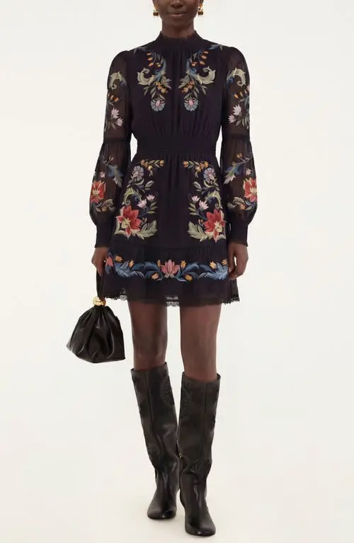 Farm Rio Natalia Embroidered Minidress