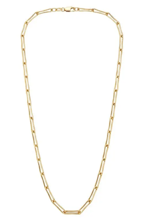 Argento Vivo Ivy Tapered Paperclip Chain Necklace - Gold