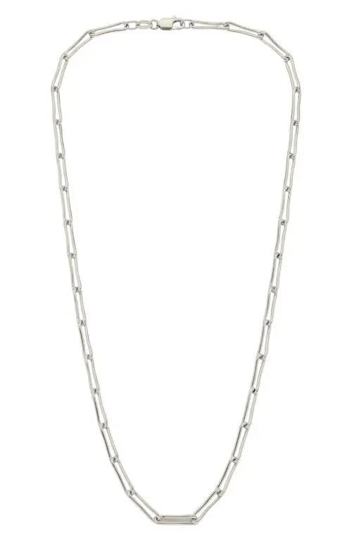 Argento Vivo Ivy Tapered Paperclip Chain Necklace - Silver