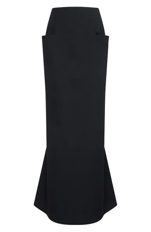 Alaïa Tailored Wool Column Maxi Skirt