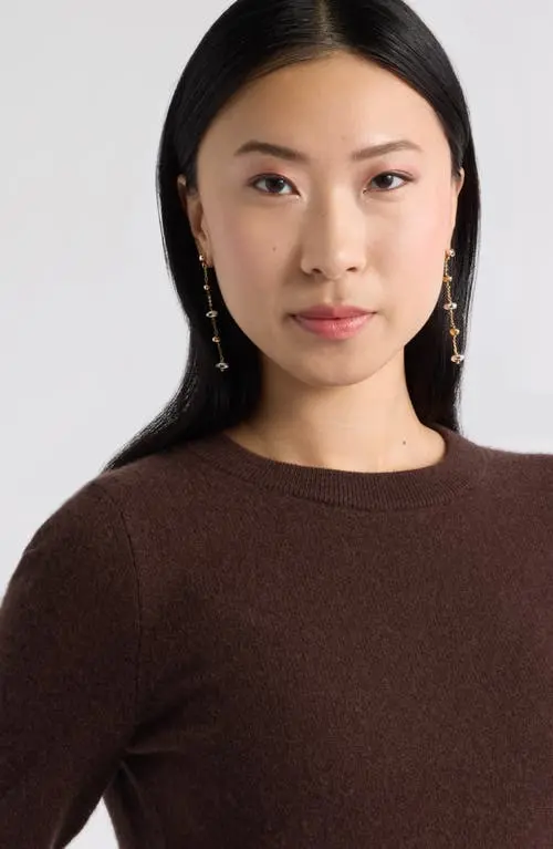 Nordstrom Two-tone Bead Linear Drop Earrings