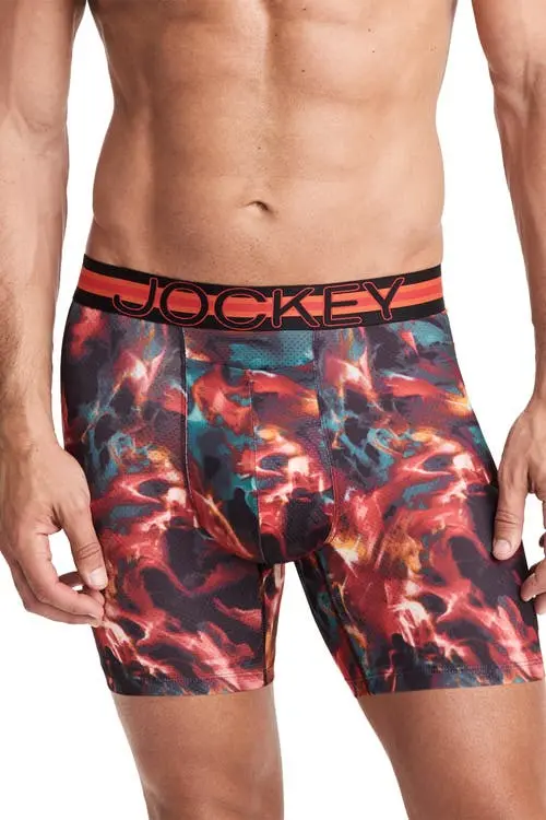 JOCKEY Sport Stability Pouch Microfiber 6" Boxer Brief - Campfire Glow
