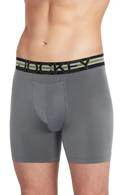 JOCKEY Stability Pouch Microfiber 6" Boxer Brief - Vulcan