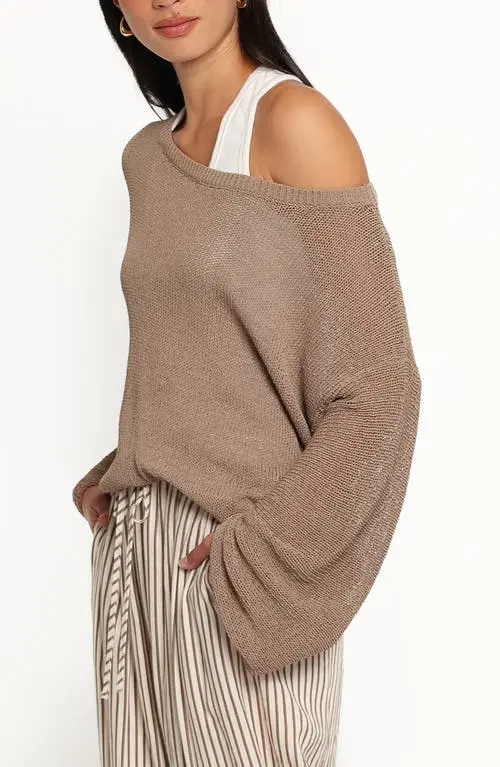 PETAL & PUP Florica Off Shoulder Sweater