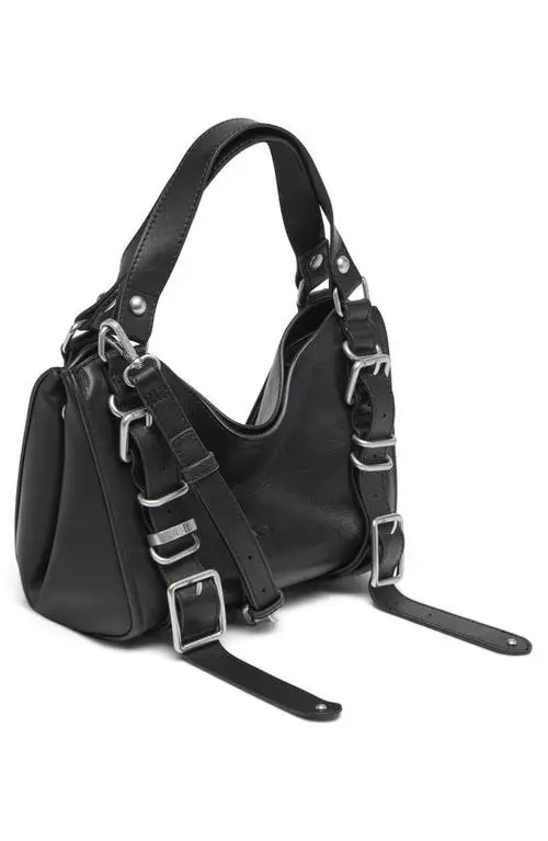DIESEL® D-one Small Leather Top Handle Bag - Black