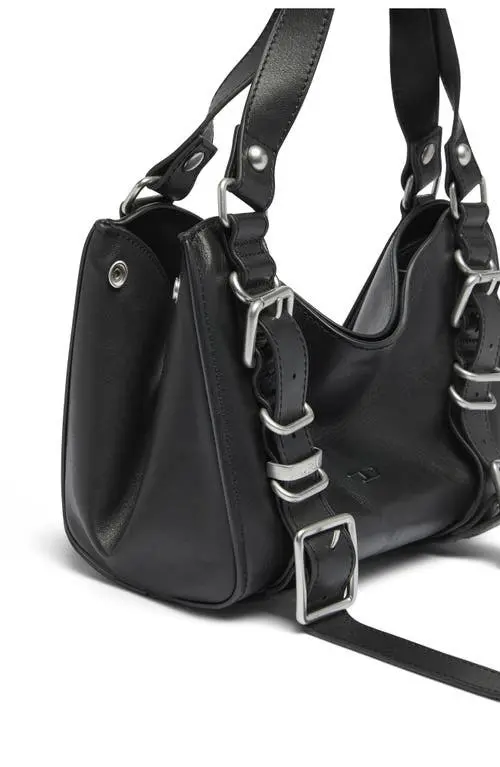 DIESEL® D-one Small Leather Top Handle Bag - Black